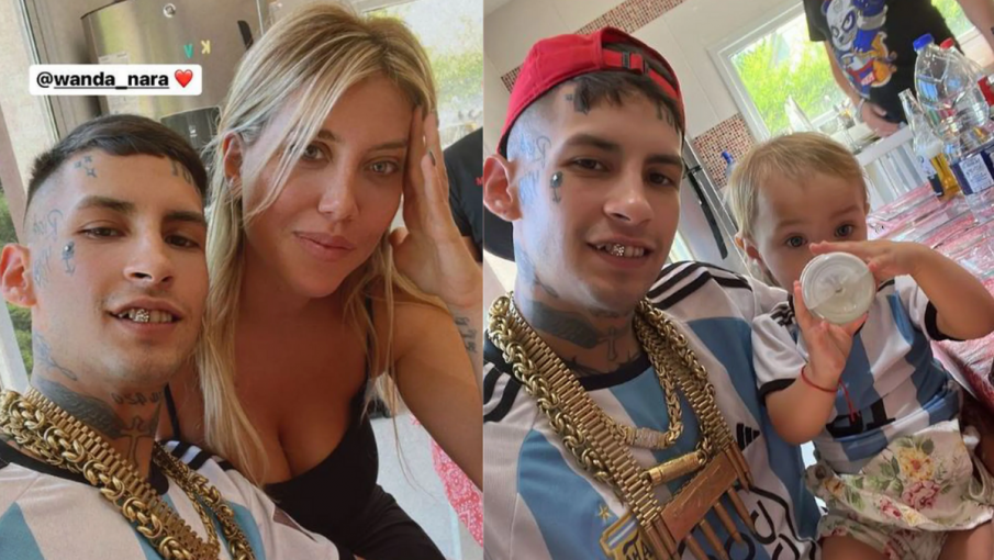L- Gante y Wanda Nara vieron juntos el partido de Argentina ... L- Gante y Wanda Nara vieron juntos el partido de Argentina ...